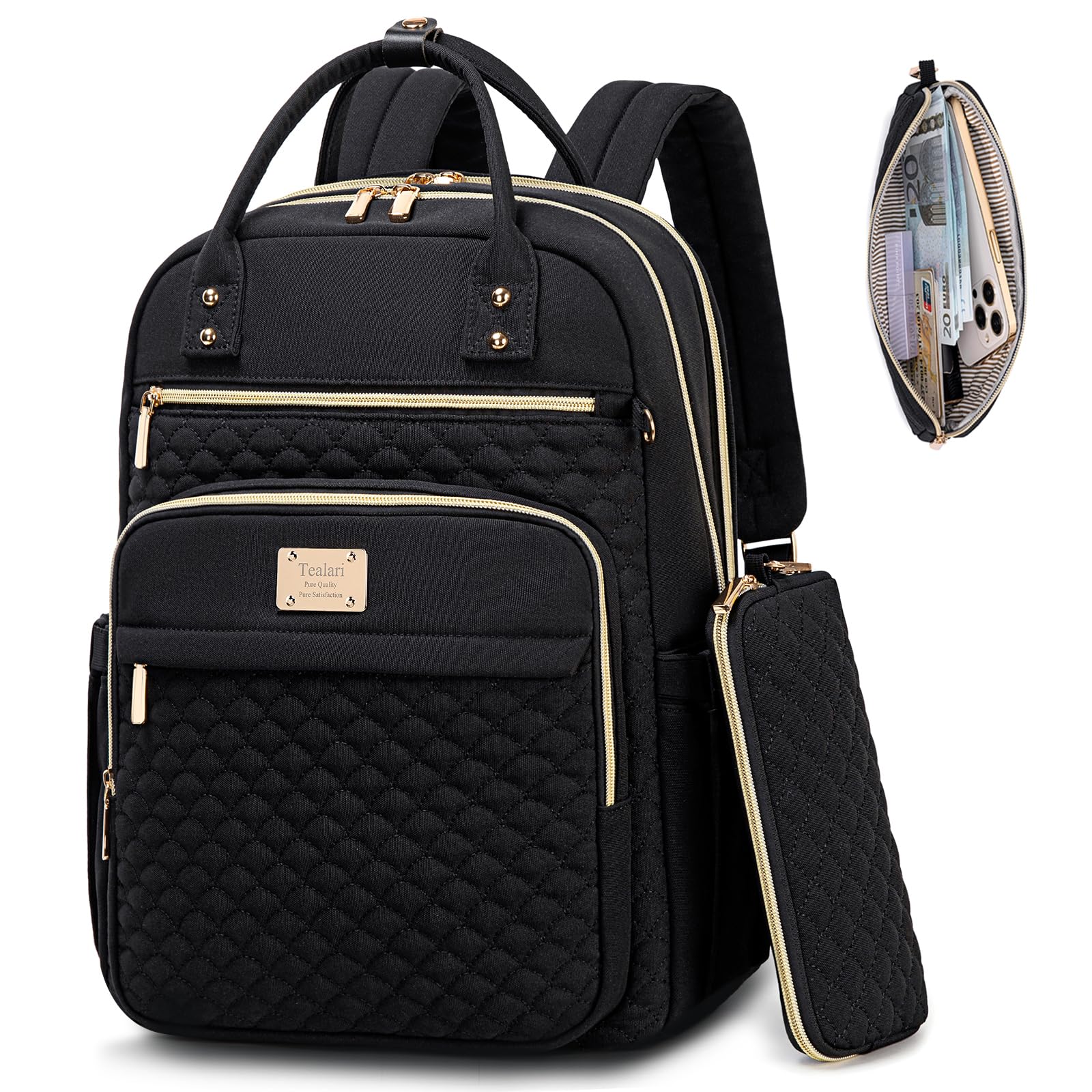 Tealari Laptop Backpack For Women,15.6 Inch Laptop Backpack For Work Business,Travel Backpack,College Teacher Backpack Wallet
