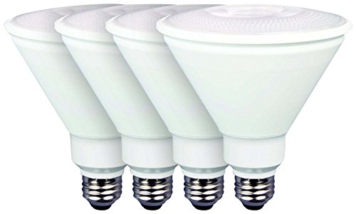 TCP 90 Watt Equivalent 4-pack LED PAR38 Flood Lights, Non-Dimmable, Warm White RLP3890W30KND4