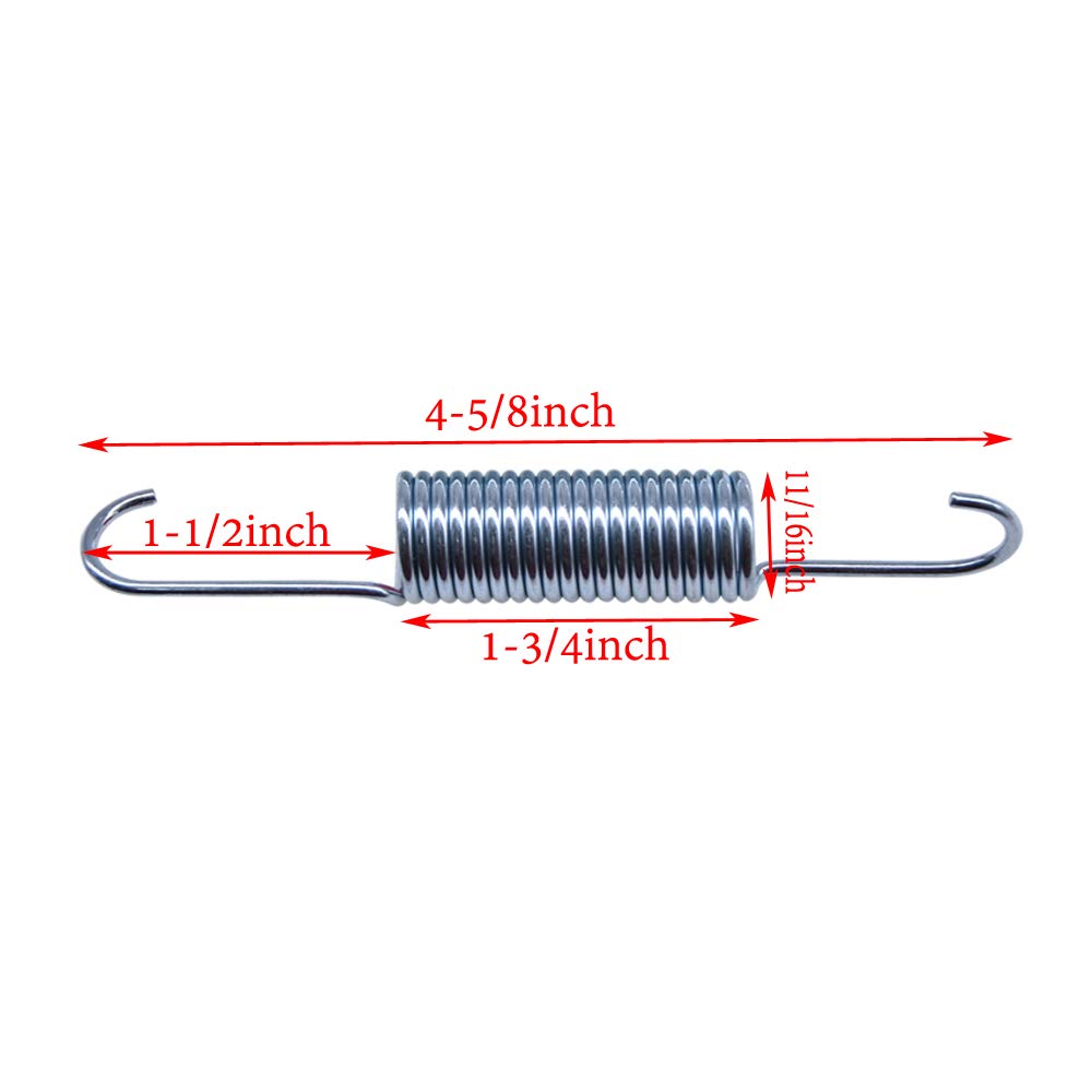 Yoogu 4-5/8inch (Pack of 2) Furniture Recliner Sofa Chair Mechanism Tension Springs Replacement Silver