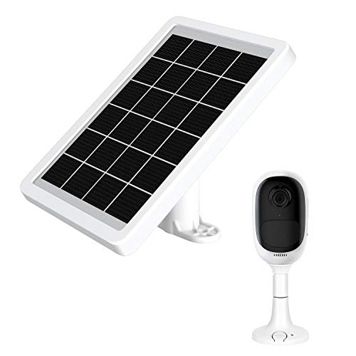 SmartRewin High Efficiency Monocrystalline Solar Panel Compatible with Reolink Camera,White(Work with Reolink Camera ONLY!)