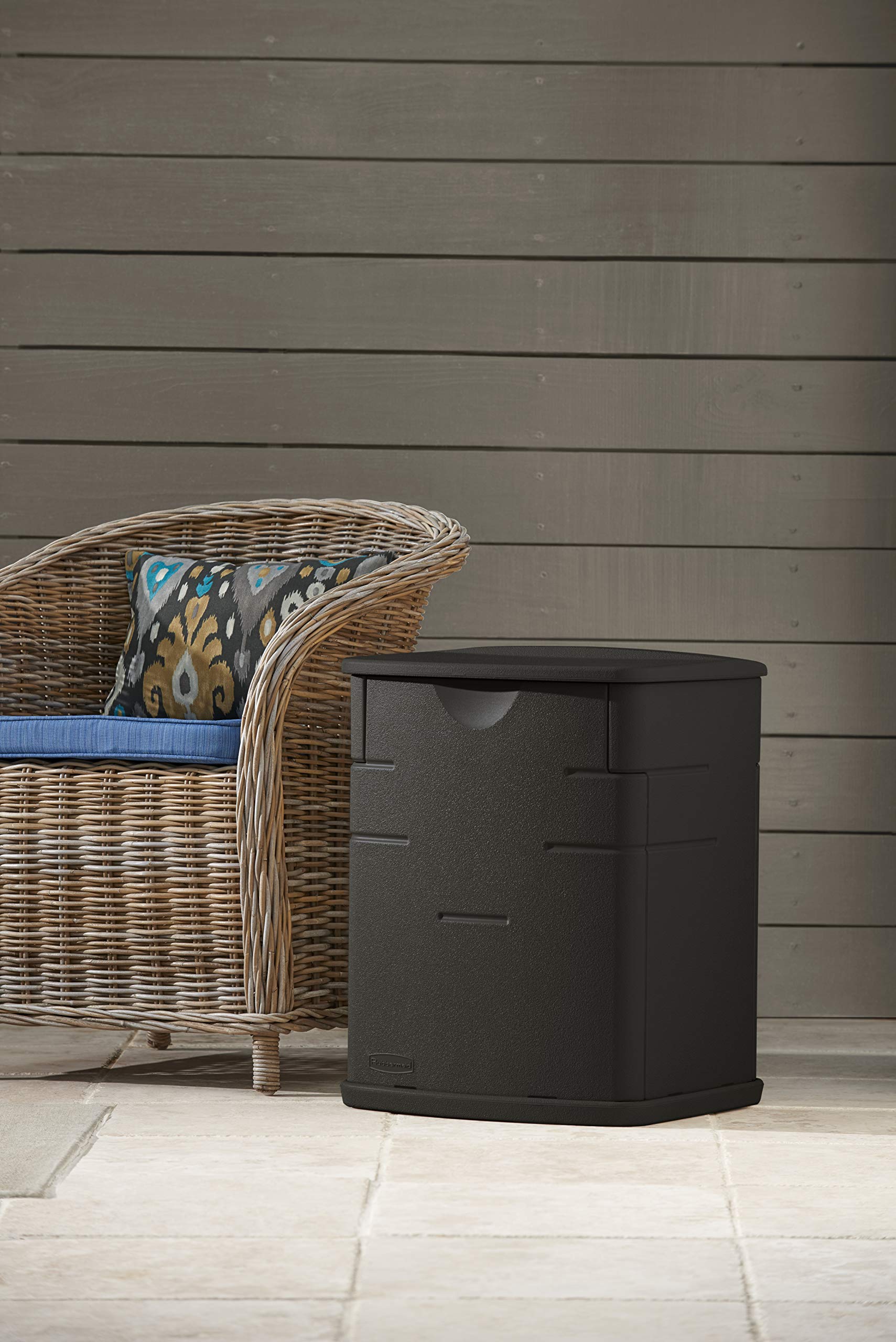 Rubbermaid Roughneck Mini Resin Weather Resistant Outdoor Garden Storage Deck Box