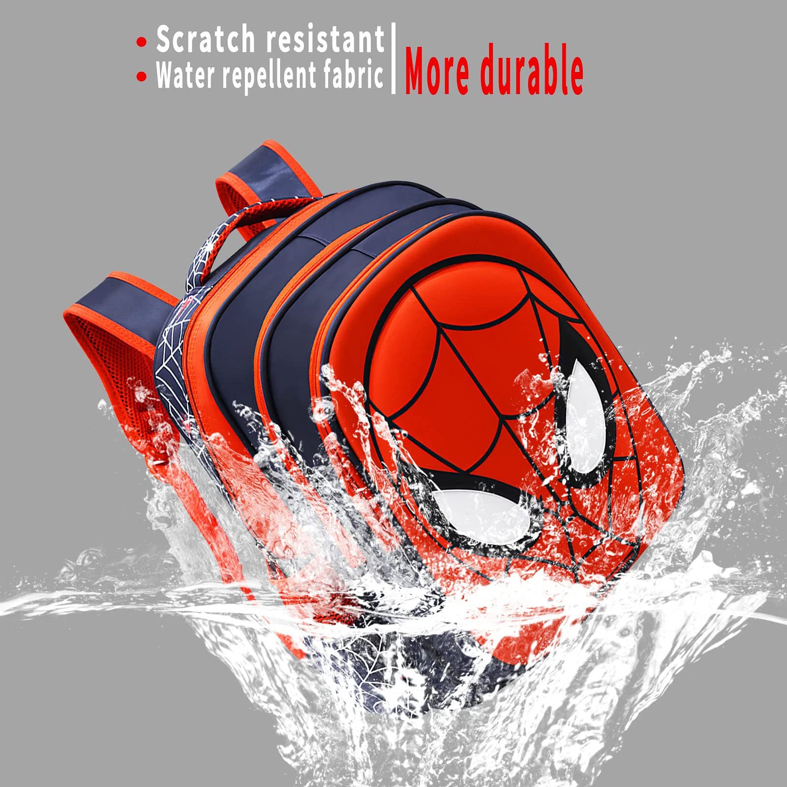 TUDERE 3D cartoon backpack waterproof lightweight schoolbag boys and girls models