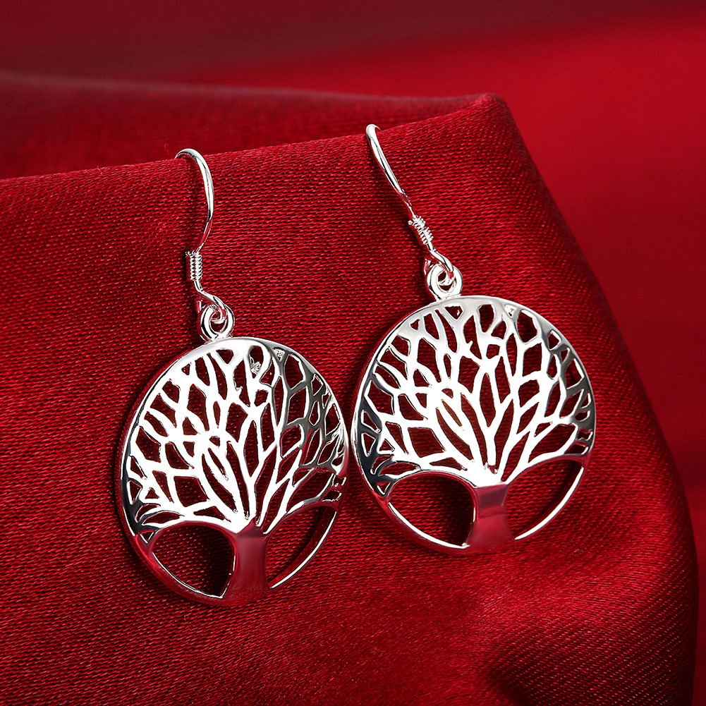 Tree of Life Earrings,Fashion Jewelry Sterling Silver Plated Tree Pendants Drop Dangle Earrings Dangles