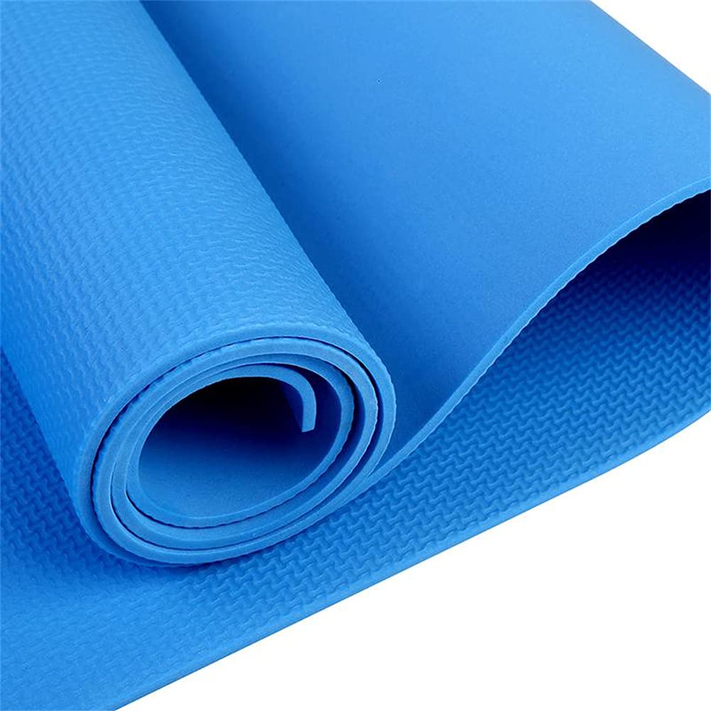 Yoga Mat Foldable Fitness Exercise Mat Classic EVA 4mm Thick Workout Pad for Yoga, Pilates, Gym and Floor Workouts blue