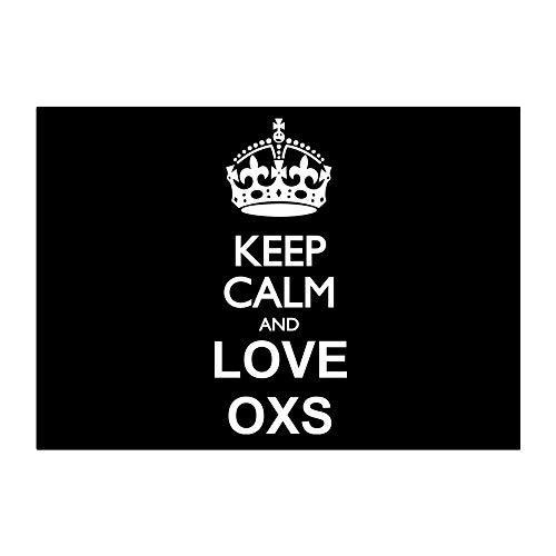 Teeburon Keep Calm and Love Oxs Sticker Pack x4 6"x4"