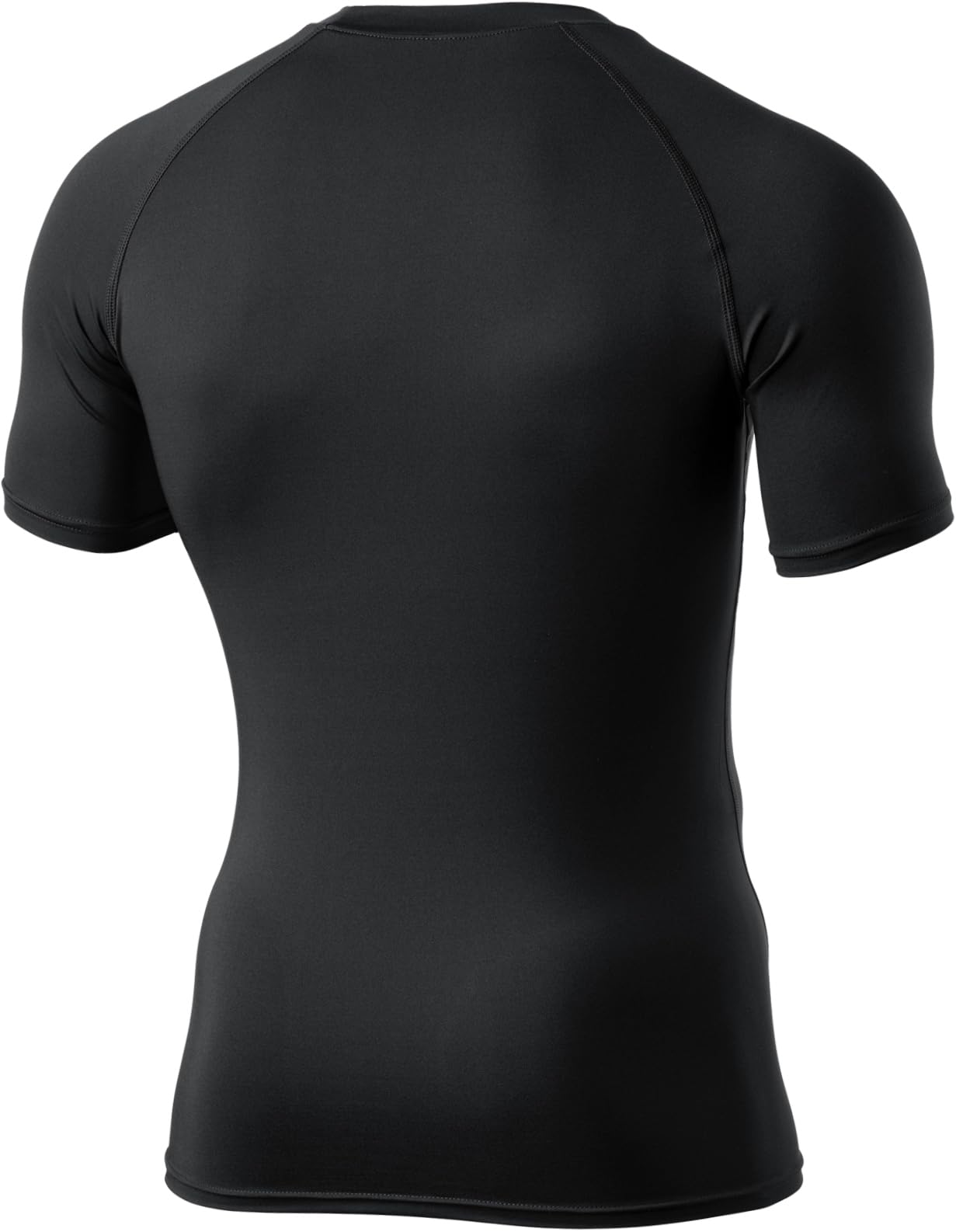 TSLA Men's Thermal Short Sleeve Compression Shirts, Athletic Sports Base Layer Top, Winter Gear Running T-Shirt, Heatlock Short Sleeve Black, Large