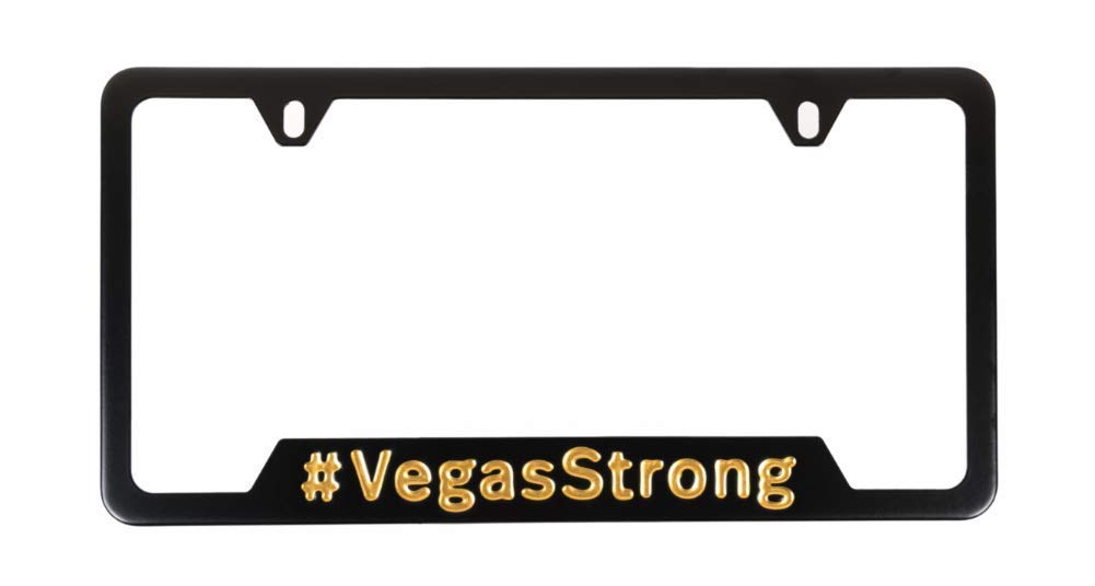 Vegas Strong License Plate Frame - Las Vegas License Plate Protector - Vegas Golden Knights Colors
