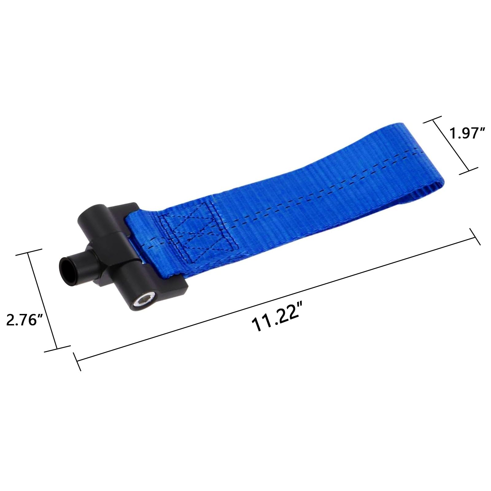 Xotic Tech Blue Track Racing Towing Strap w/Tow Hole Adapter Compatible with BMW X1 X3 X4 X5 X6 2 3 4 5 Series E36 E46 E90 E91 E92 E93 E82 E88 E39 E63 E64 E70 E71 2012+