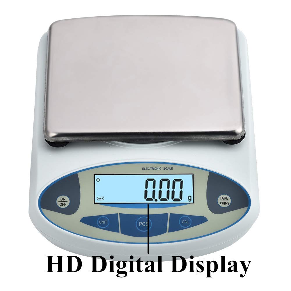 TOPSCA Analytical Lab Scale,(5000g,0.01g) g Accurate Electronic Balance Scale Gram Scale Laboratory Balance, Digital Kitchen Balance Scale Jewelry Gold Scale 110V