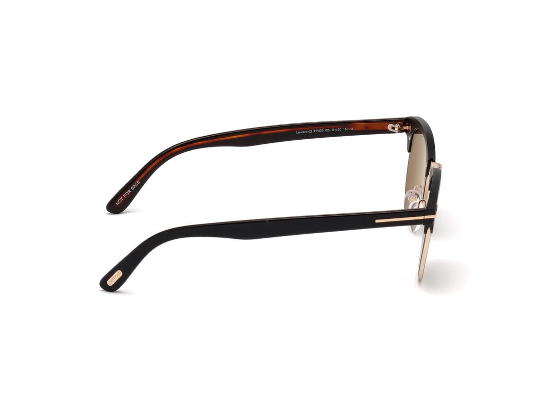 Tom Ford FT0623 02J Matte Black Laurent Retro Sunglasses Lens Category 3 Size 5