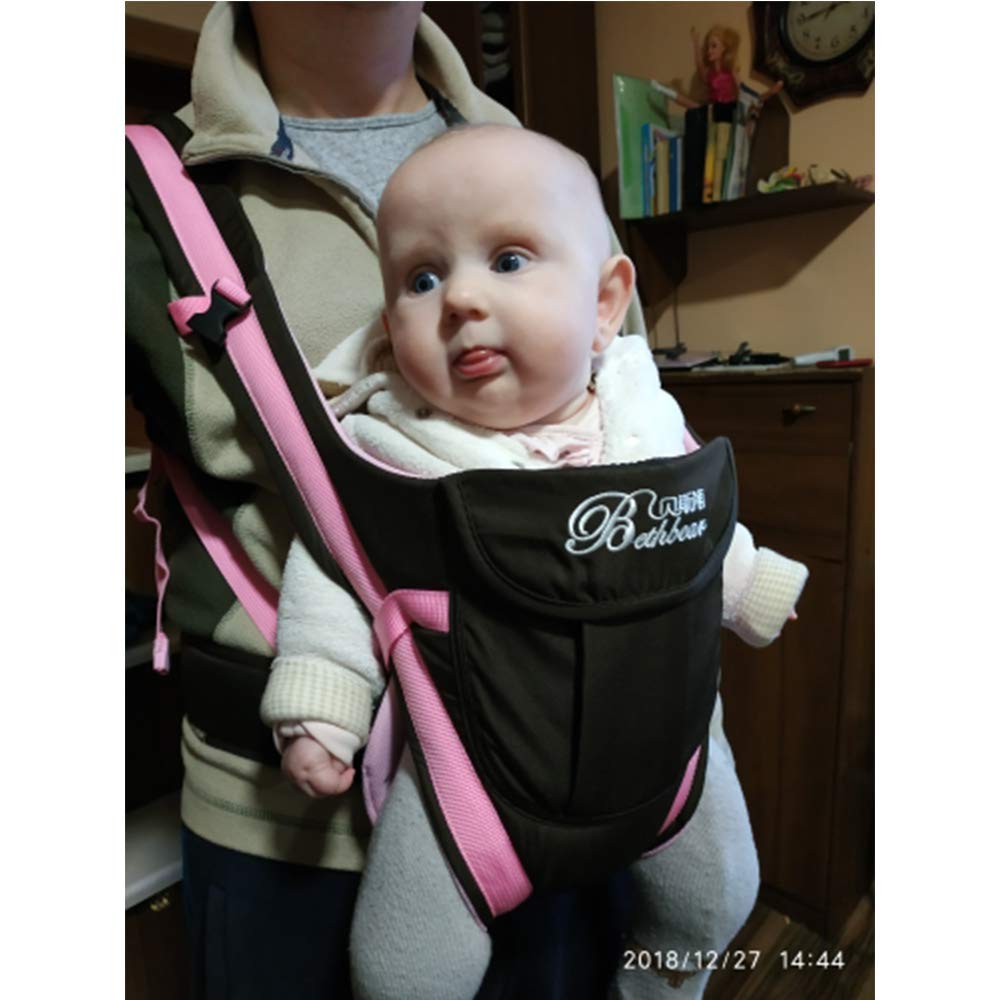 Soft Baby Carrier, Ergonomic 4-in-1 Convertible Sling Front and Back Face-in and Face-Out Carry for Newborns and Older Babies Travel,8-40 lbs