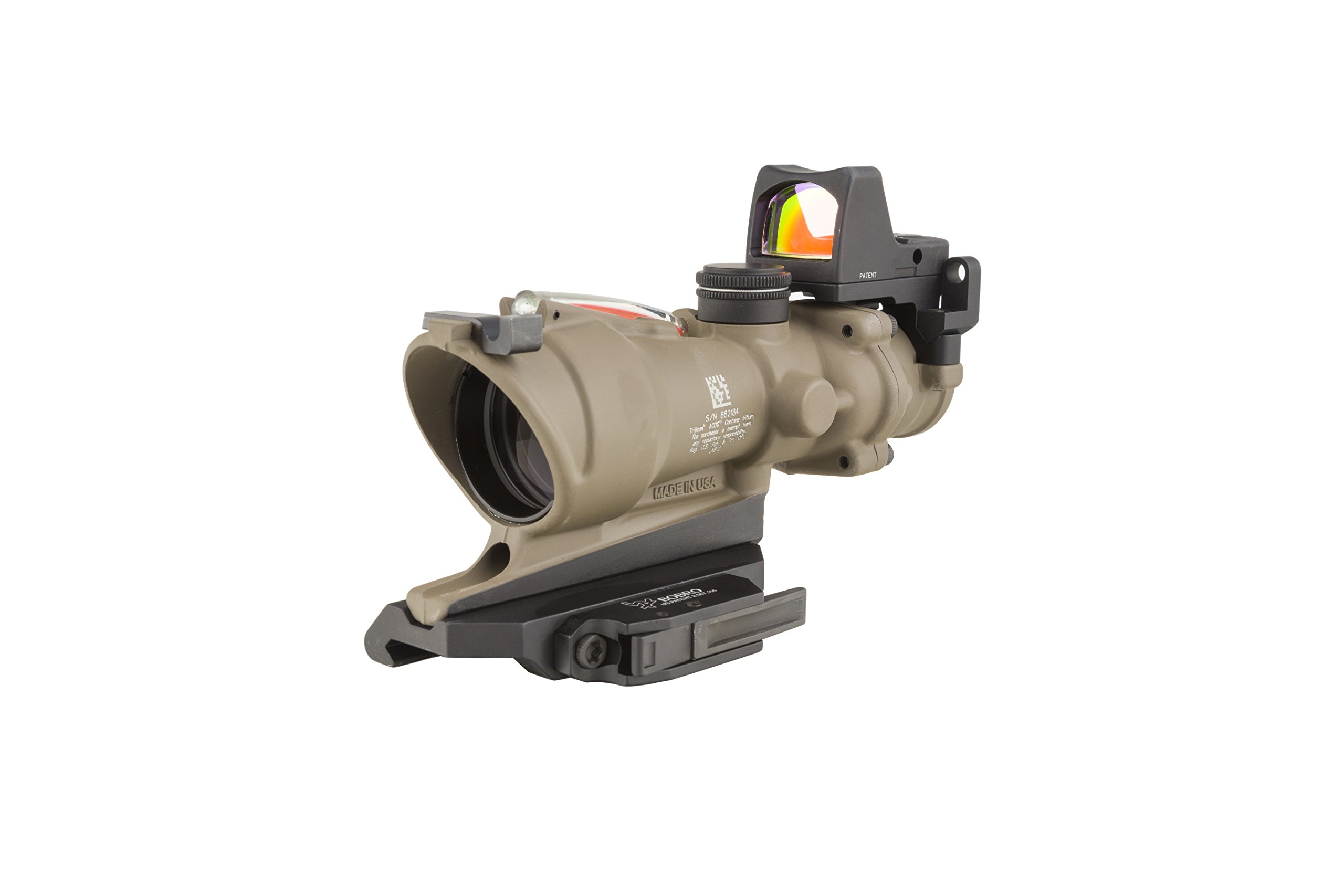 Trijicon 4x32mm ACOG Dual Illumination Red Crosshair Reticle with 3.25 MOA RMR Sight Flat Dark Earth Optics