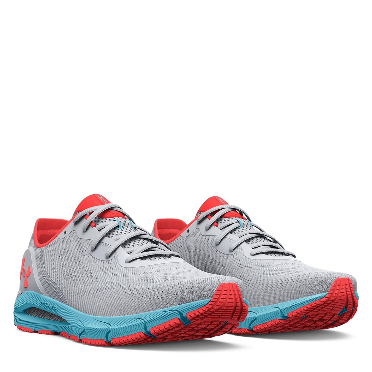Under Armour Women's HOVR Sonic 5, Halo Gray/Electric Tangerine, 6 Medium US