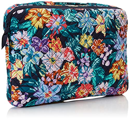 Vera Bradley Women's Cotton Laptop Organizer, Happy Blooms, One Size