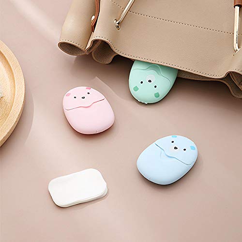 toprp Travel Portable Soap Tablets, Soap Tablets, Bubble Shell 50 Pieces, Paper Card Pocket, Hand Washing Tablets
