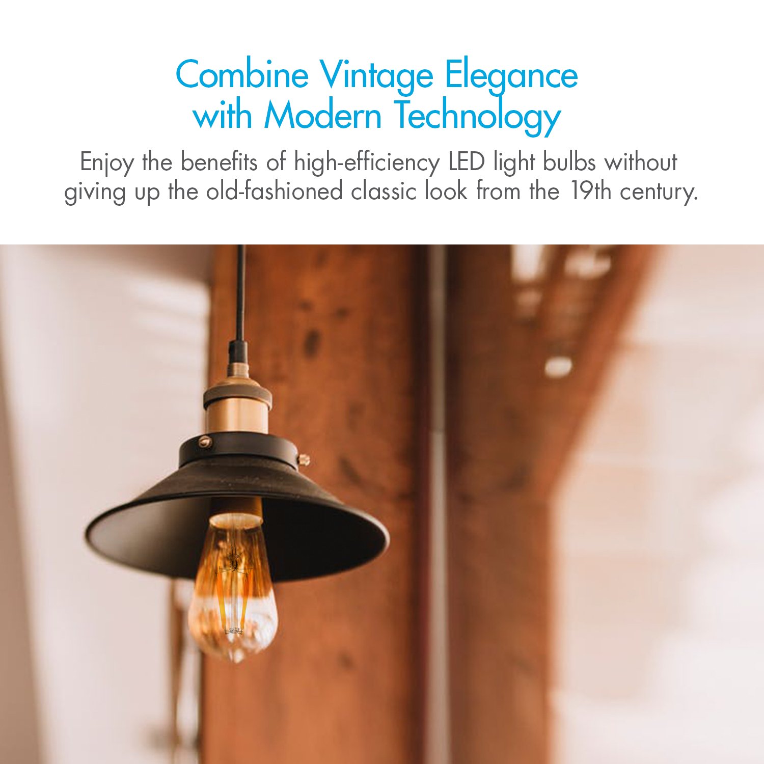 Tenergy Dimmable Edison Bulbs 5W LED Filament Bulbs (40 Watt Equivalent), Soft White (2700K), ST64 Bulbs, E26 Medium Standard Base Decorative Light Bulbs for Ceiling Light Fixtures (Pack of 6)
