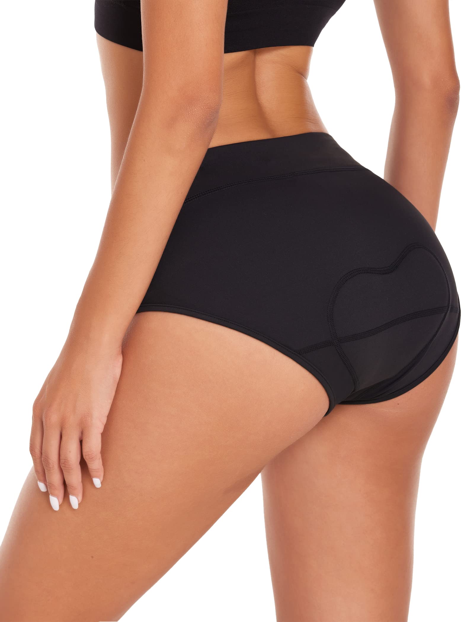 Tremaker Women's 3D Padded Bike Shorts Cycling Underwear Biking Bicycle Riding Spin Briefs Undershorts Black