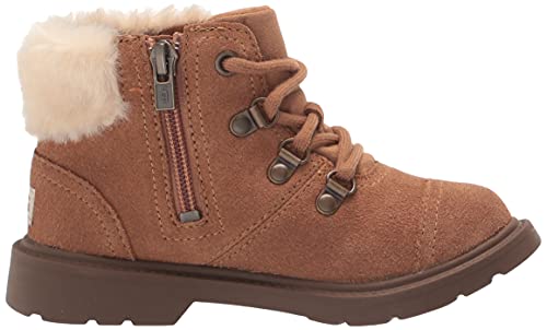 UGG Kids T AZELL Hiker Weather Fashion Boot, Chestnut Suede, 8 US Unisex Toddler