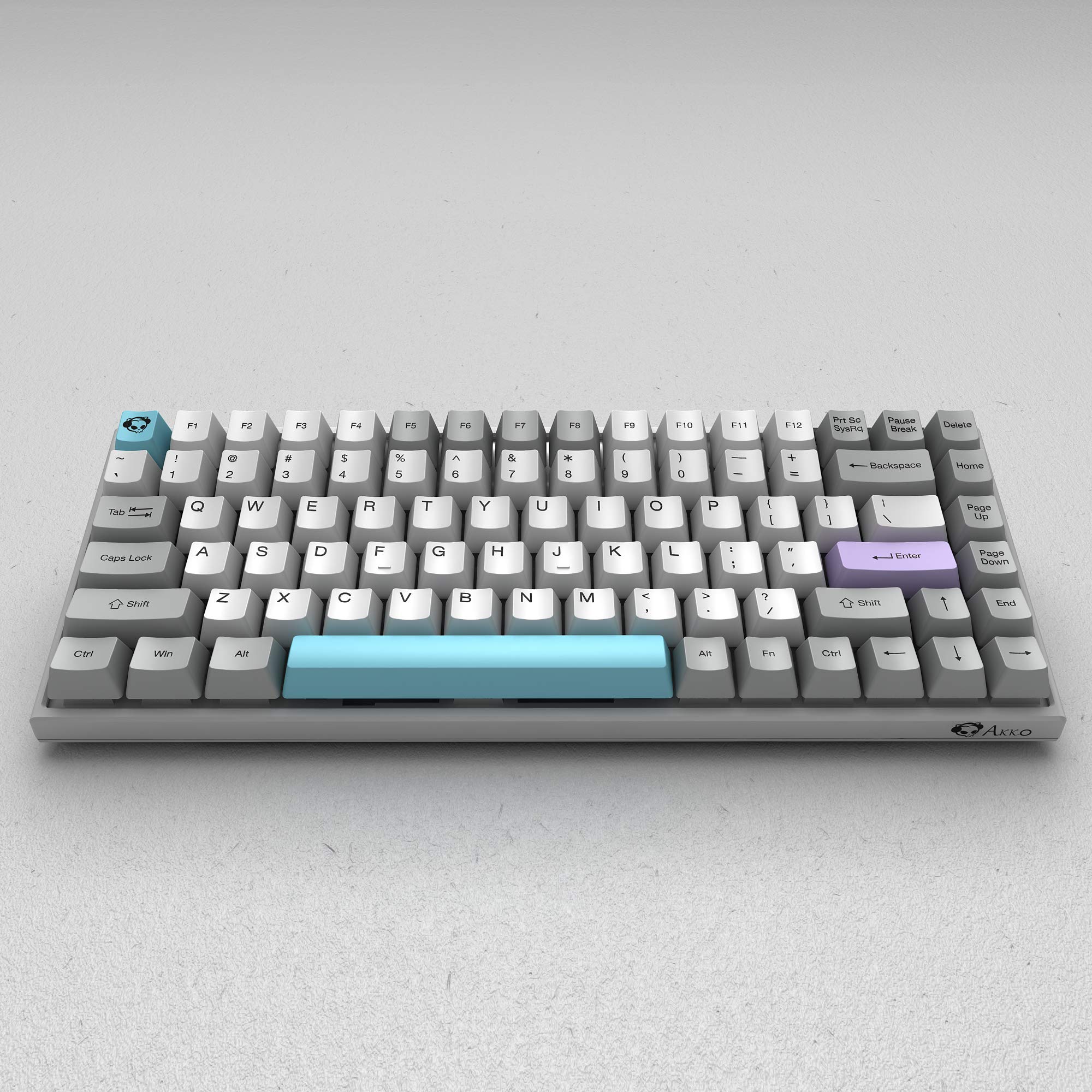 YUNZII AKKO 3084 Silent Wireless Mechanical Keyboard with Bluetooth 5.0, Dye-Sub PBT Keycap Upgraded Mechanical Gaming Keyboard (Gateron Green Switch, 84 Keys)