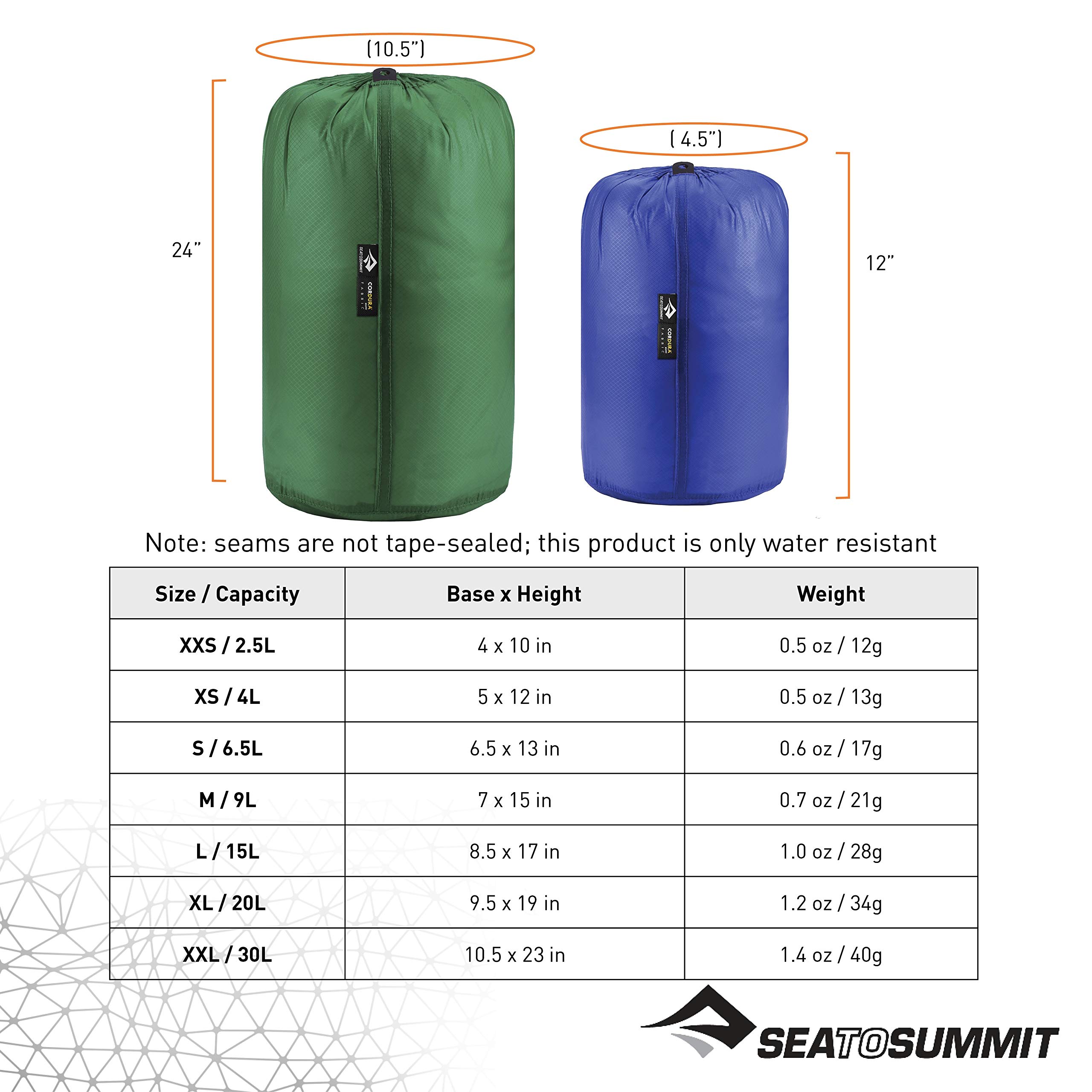 Sea to Summit Ultra-SIL Stuff Sack, Ultralight Outdoor and Travel Storage, X-Small / 4 Liter, Yellow