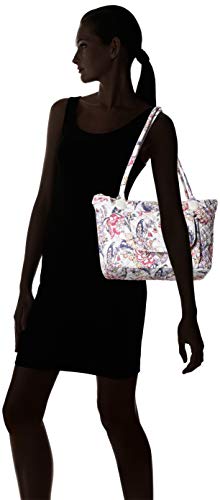 Vera Bradley Women's Cotton Carson East West Tote Bag, Hummingbird Park, One Size
