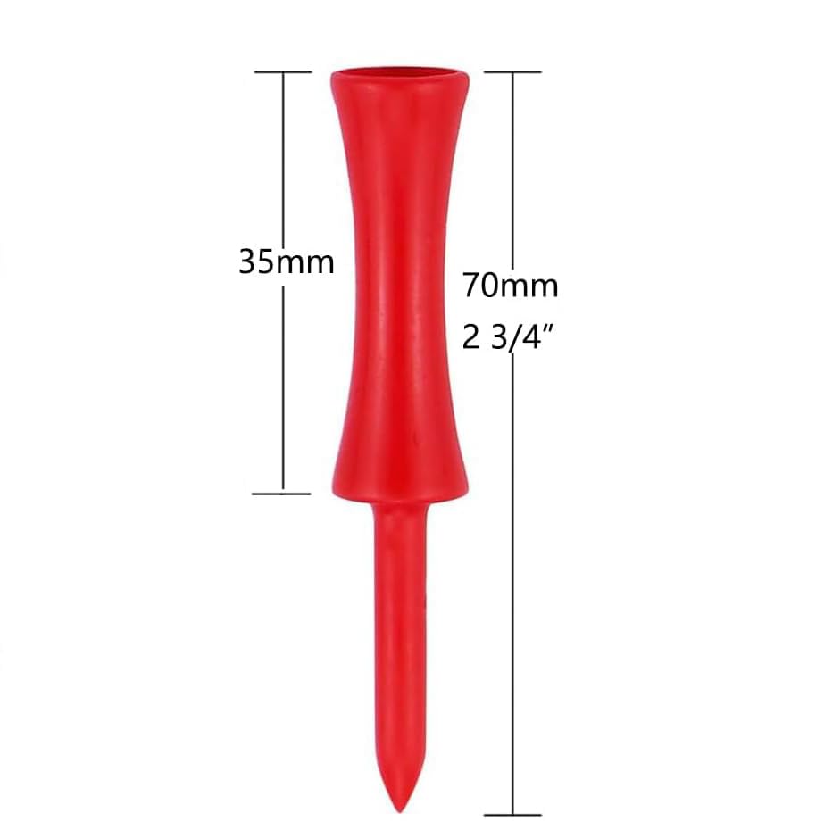 Zivisk Golf Tees Plastic 100 Count 2-3/4 inch Tall Step Down Tees Golf - Mixed Color