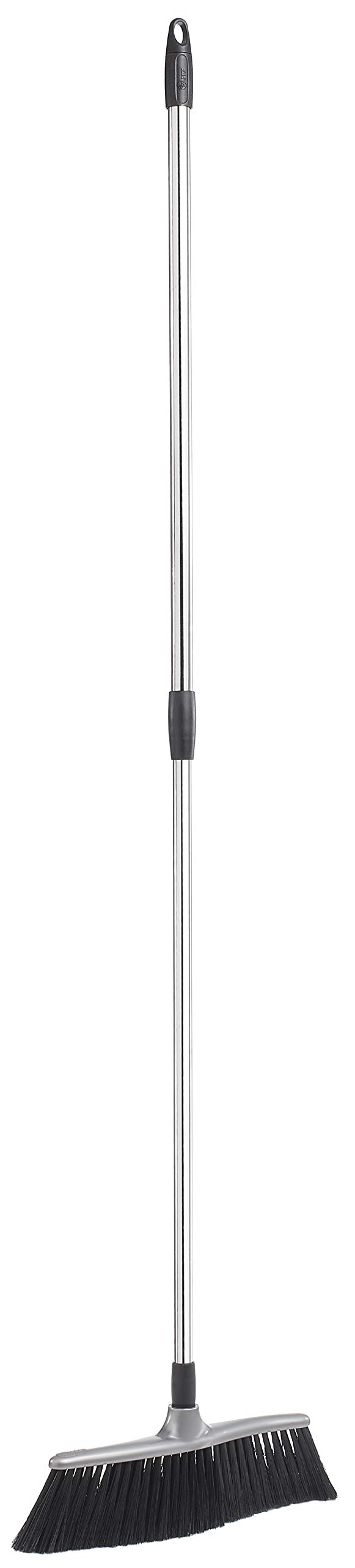 TIVIT Superslim Broom with Telescopic Handle - Non-Scratch Bristles and Long Extendable Chrome Handle, Lightweight, Allows to Reach The narrowest and Hard-to-Reach Corners, 55.5 in