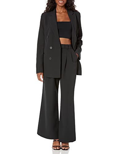 The Drop Women's Kurt Double Breasted Blazer, Black, Medium
