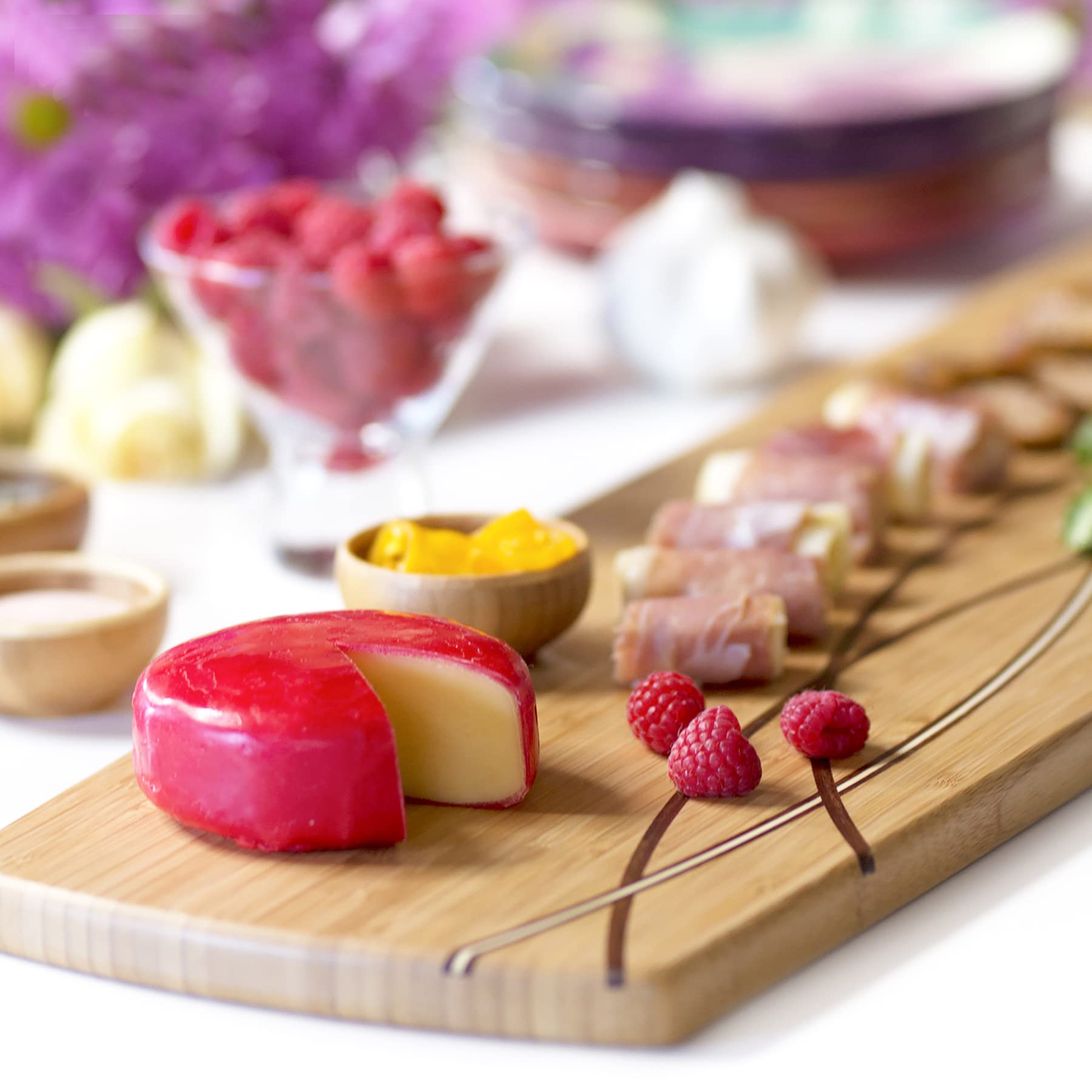 Totally Bamboo Del Mar Extra Large Charcuterie Board and Cheese Serving Platter, 30" x 8.5"