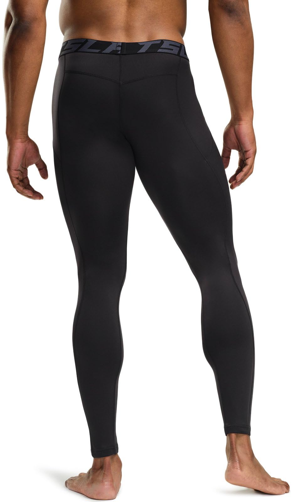 TSLA Men's Thermal Compression Pants, Athletic Sports Leggings & Running Tights, Wintergear Base Layer Bottoms, 2pack Tights Black/Black, 3X-Large