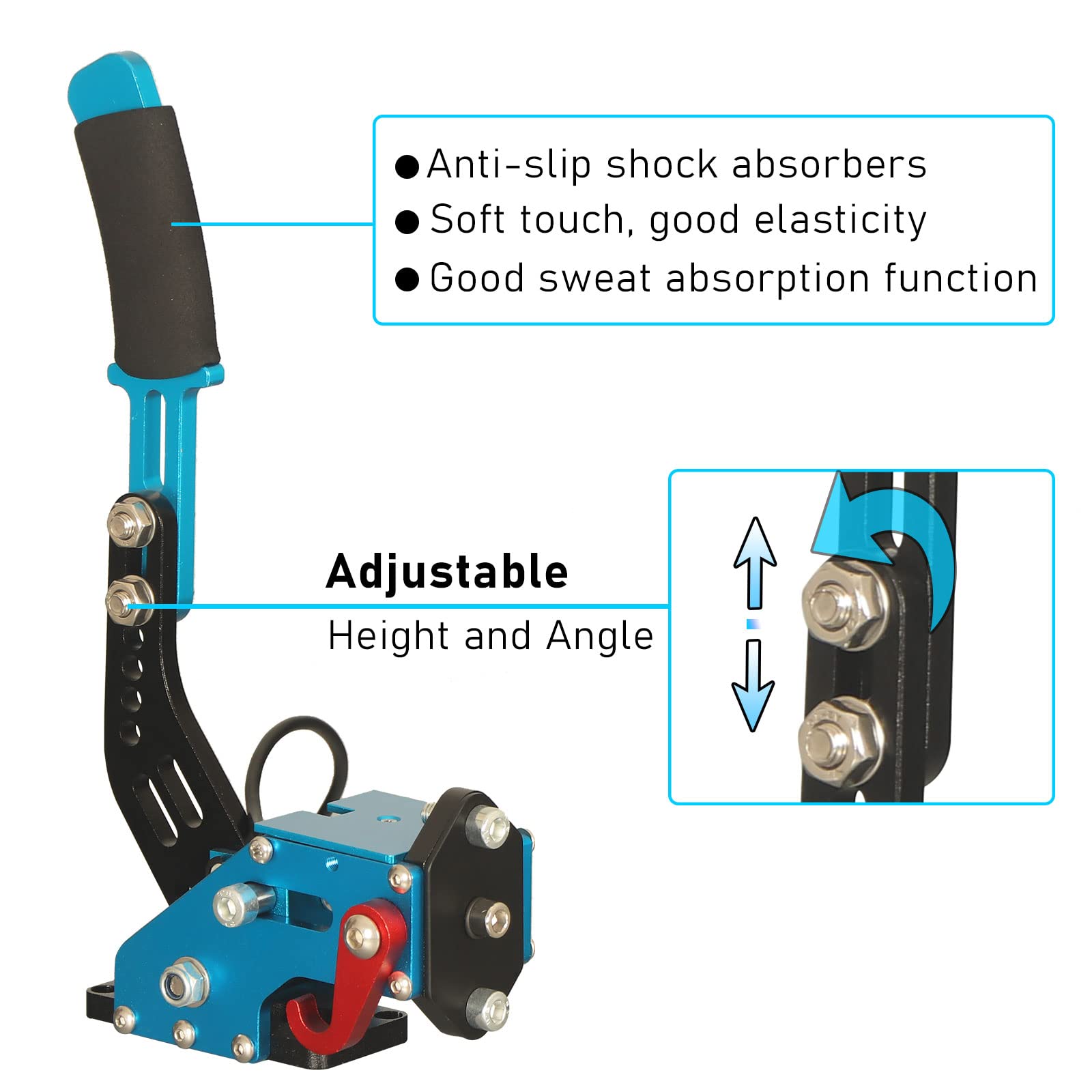 YXHARD 14Bit Universal USB Handbrake, PC Windows Professional Gaming Peripherals for SIM Racing Games G25/G27/G29,Blue