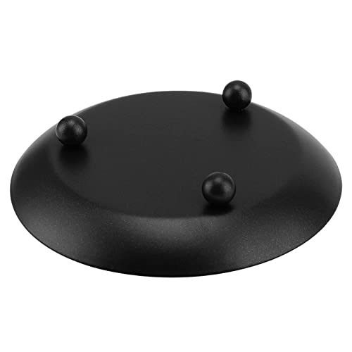TAICHEUT 8 Pack Black Iron Plate Candle Holders, Round Candle Stands, Large Candle Plates, Decorative Candlestick Plates for Wax Candles, Wedding, Dinning, Parties, Home Decor