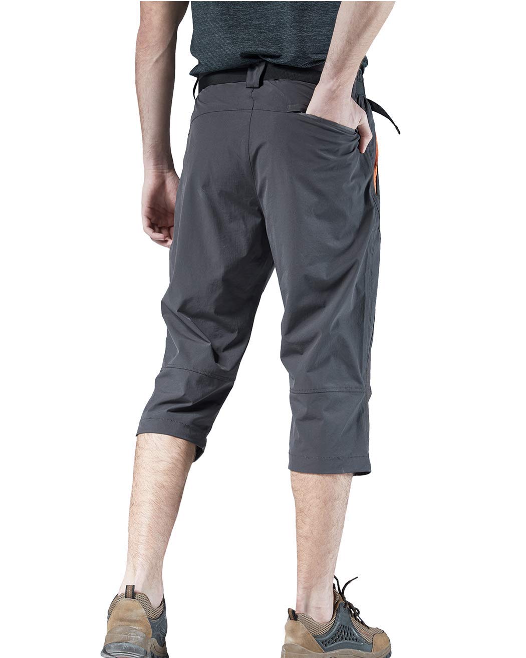 Vcansion Men's Quick Dry Summer Lightweight Sports Casual Cargo Shorts Grey M