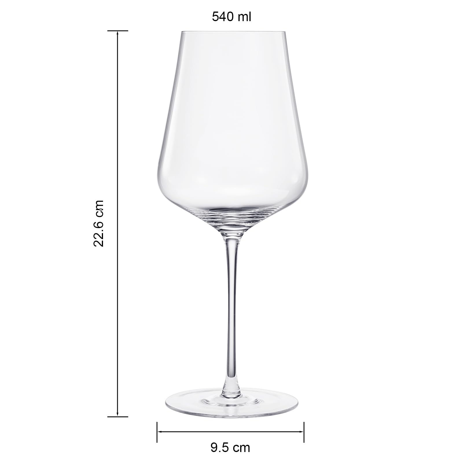 Universal All Purpose Modern Thin Crystal Wine Glasses, Worlds Lightest Wine Glass (88 Grams) Tall Long StemDurable & Resistant | 2 Set Glassware | Handblown & Lead-Free, Stemmed Unique Shape 18oz