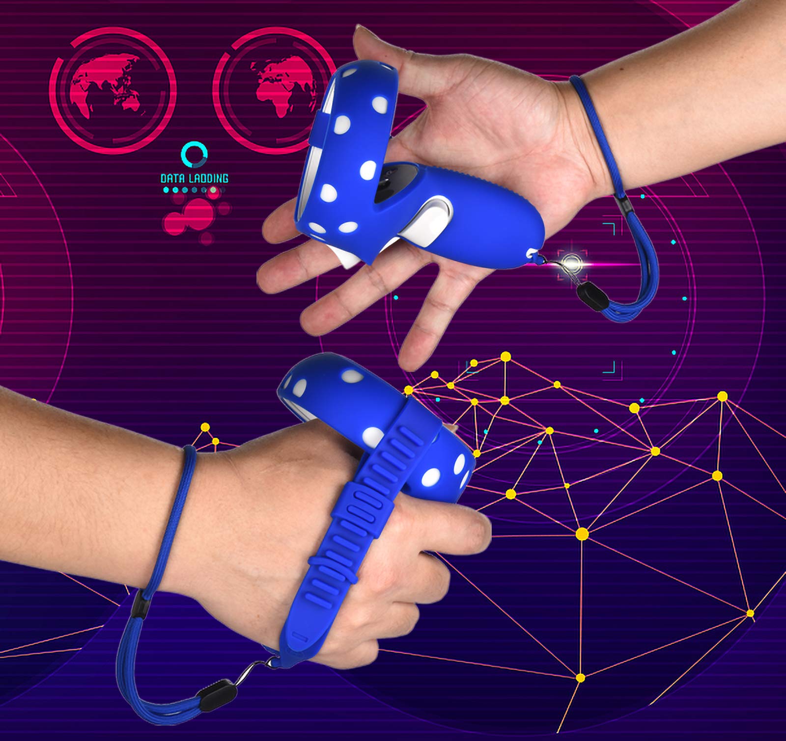 XIAOGE Controller Accessories for Oculus Quest 2 with Face Cover Combo, VR Headset Accessory Sweatproof Anti Collision