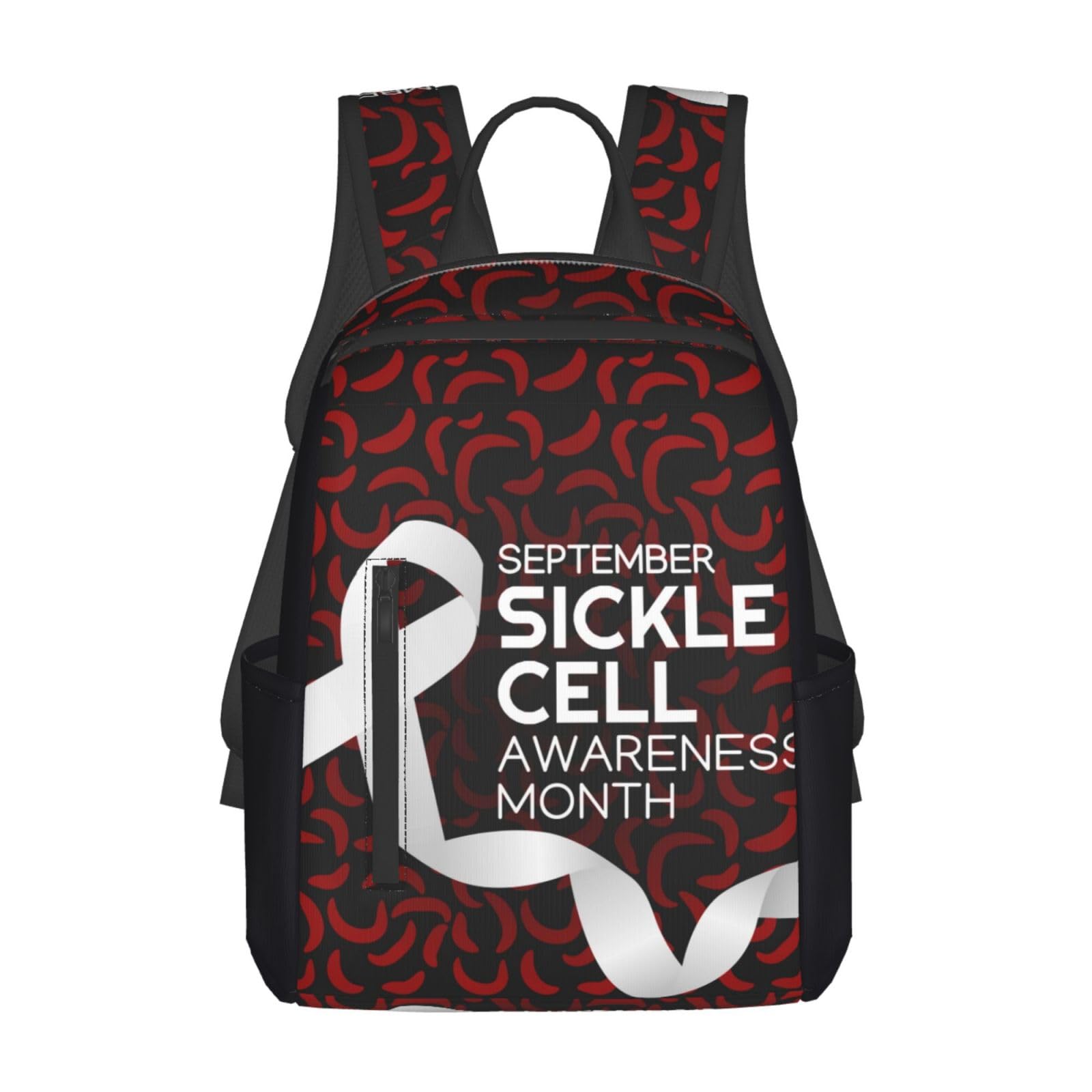 TuoniLaoShi Sickle Cell Awareness Month Backpack,Large Capacity Travel Backpack,Laptop Backpack,Water Resistant backpack for Women Men