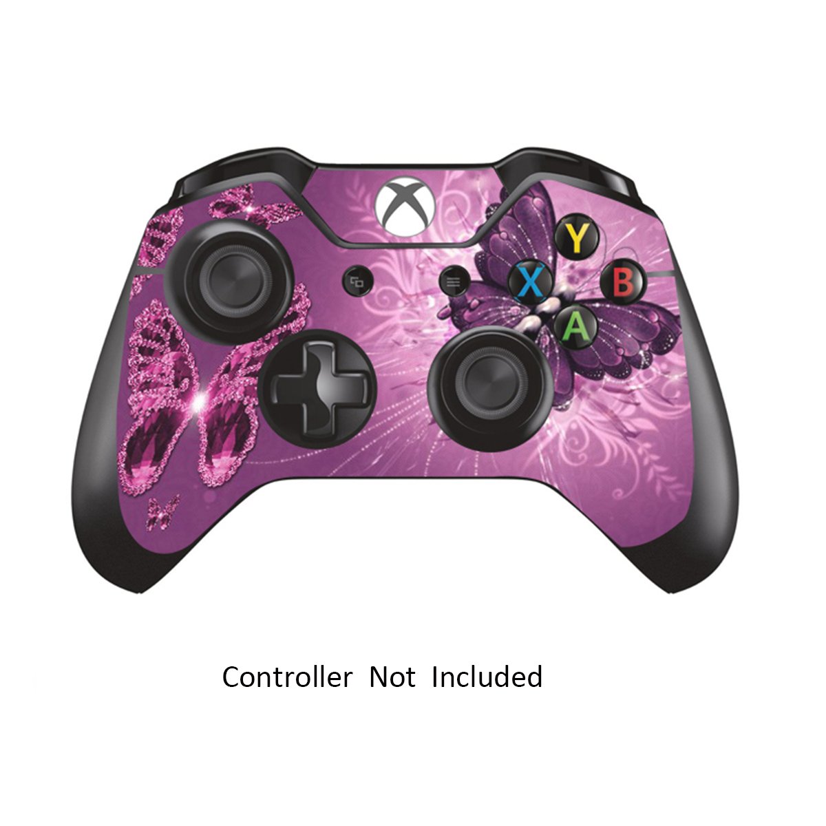 Skins Stickers for Xbox One Games Controller - Custom Orginal Xbox 1 Remote Controller Wired Wireless Protective Decals Covers - High Gloss Protector Accessories - Lavender Butterfie