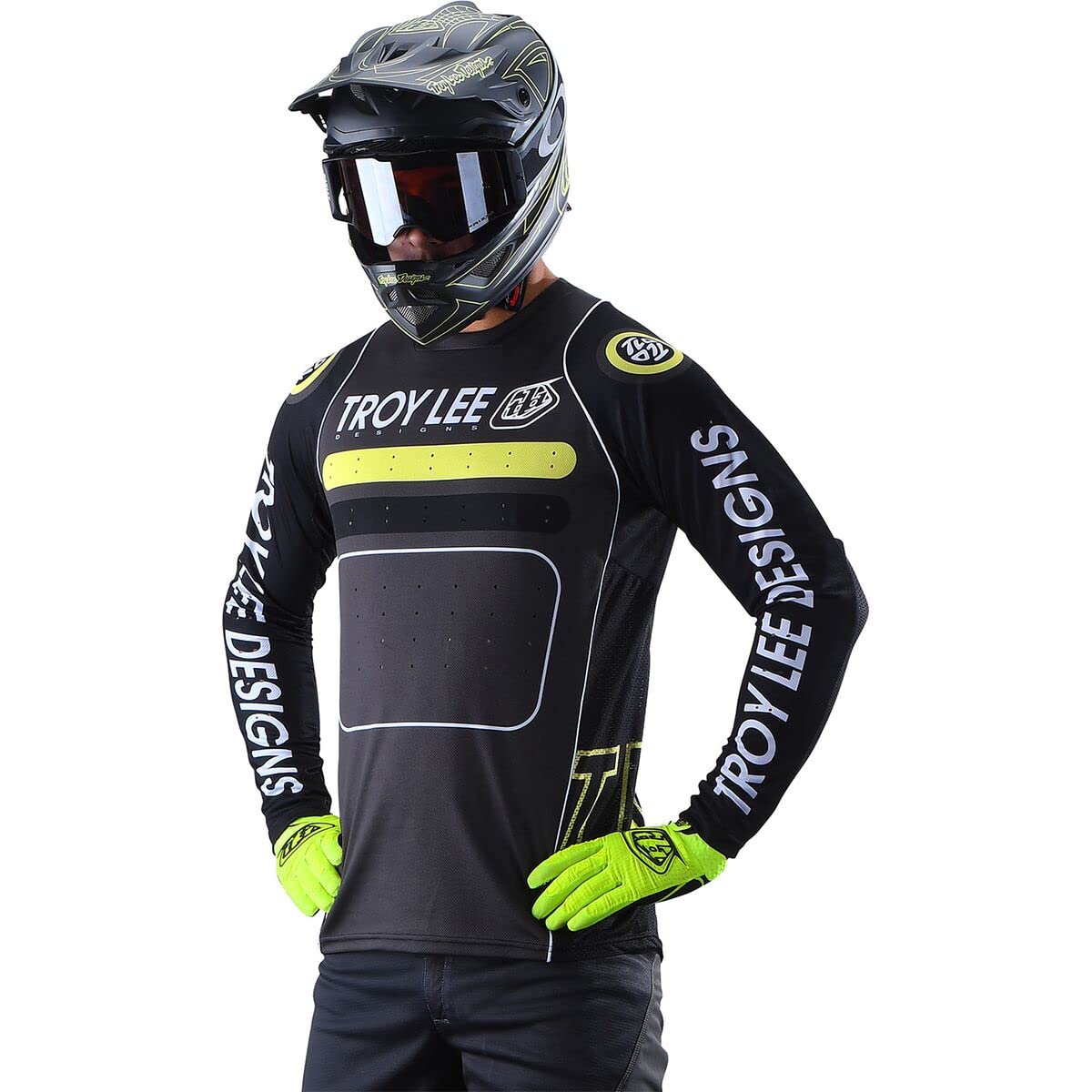 Troy Lee Designs Cycling MTB Bicycle Mountain Bike Jersey Shirt for Men, Sprint Jersey Drop in (Dark Slate Blue, X-Large)