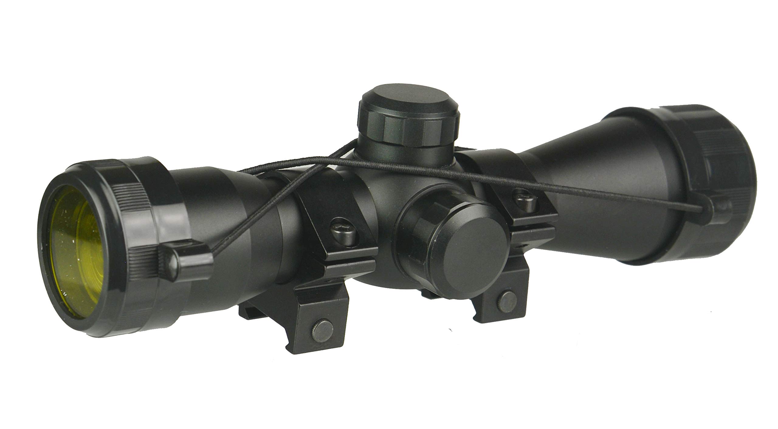 TWP 4x32 Compact Hunting Scope, Rangefinder Reticle, 1" Tube and Mid-Height Weaver Ring Mount