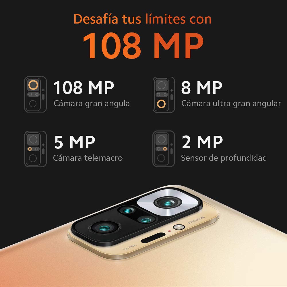 Xiaomi Redmi Note 10 Pro 64GB Dual SIM, GSM Unlocked, (CDMA Verizon/Sprint Not Supported) Smartphone International Version No Warranty (Glacier Blue)