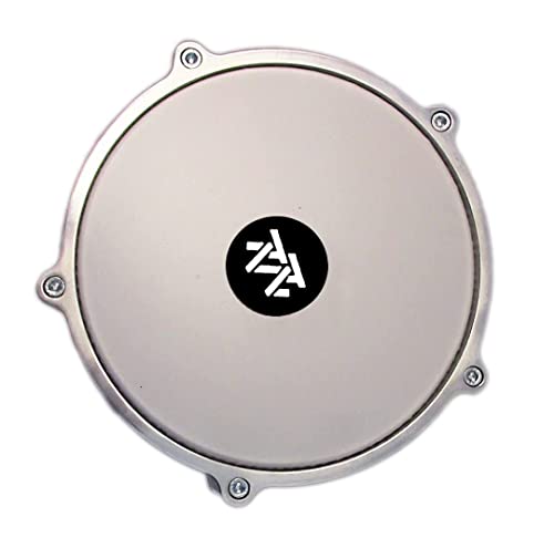 ZAZA Percussion 16'' Length Aluminum Darbuka, 8" Tunable Synthetic Head Turkish Doumbek Drum (Black- Engrave)