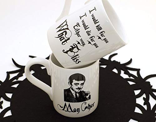Vintage Macabre Family Funny Handmade Ceramic Mug Set LennyMud by Lorrie Veasey