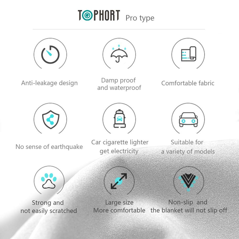 TOPHORT Bed Car Mattress Car Sleeping Bed Camping Mattress Travel Inflatable Mattress Bed Large Size (Gray)