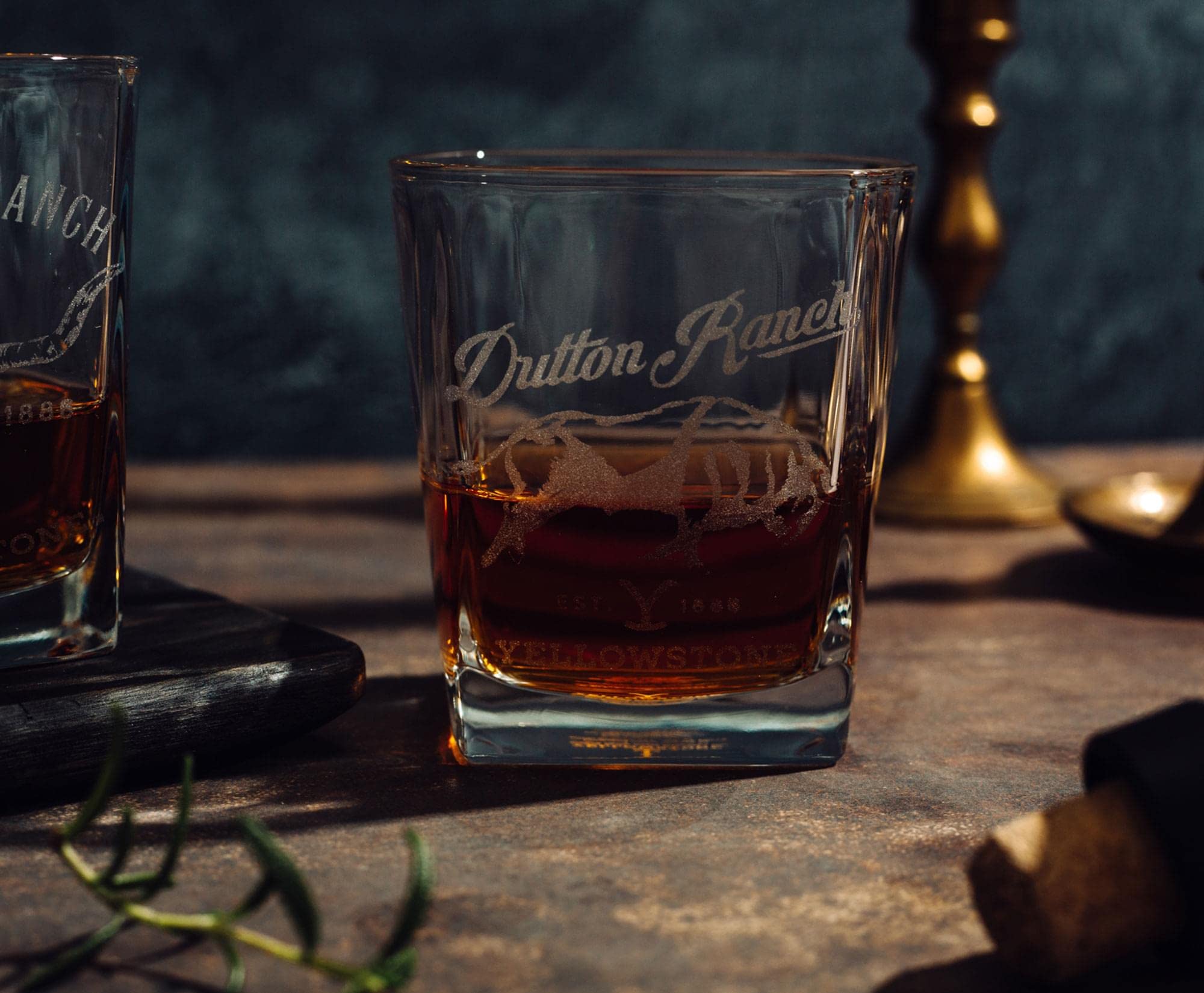 Toynk Yellowstone Dutton Ranch 9-Ounce Mini Rocks Glasses | Set of 2