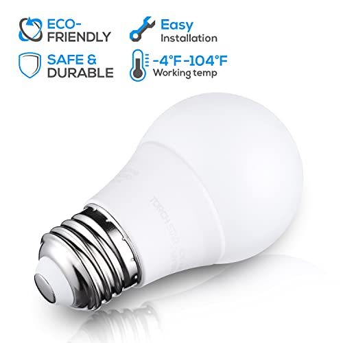 TORCHSTAR 5.5W A15 LED Bulbs 40 Watt Equivalent Dimmable, 3000K Warm White, E26 Medium Base, G45 Bulb Shape, LED Light Bulb for Ceiling Fan, UL listied, Pack of 6