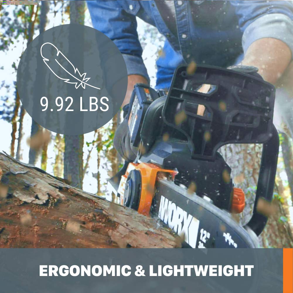 Worx 40V 12" Cordless Chainsaw Power Share with Auto-Tension (Tool Only) - WG381.9