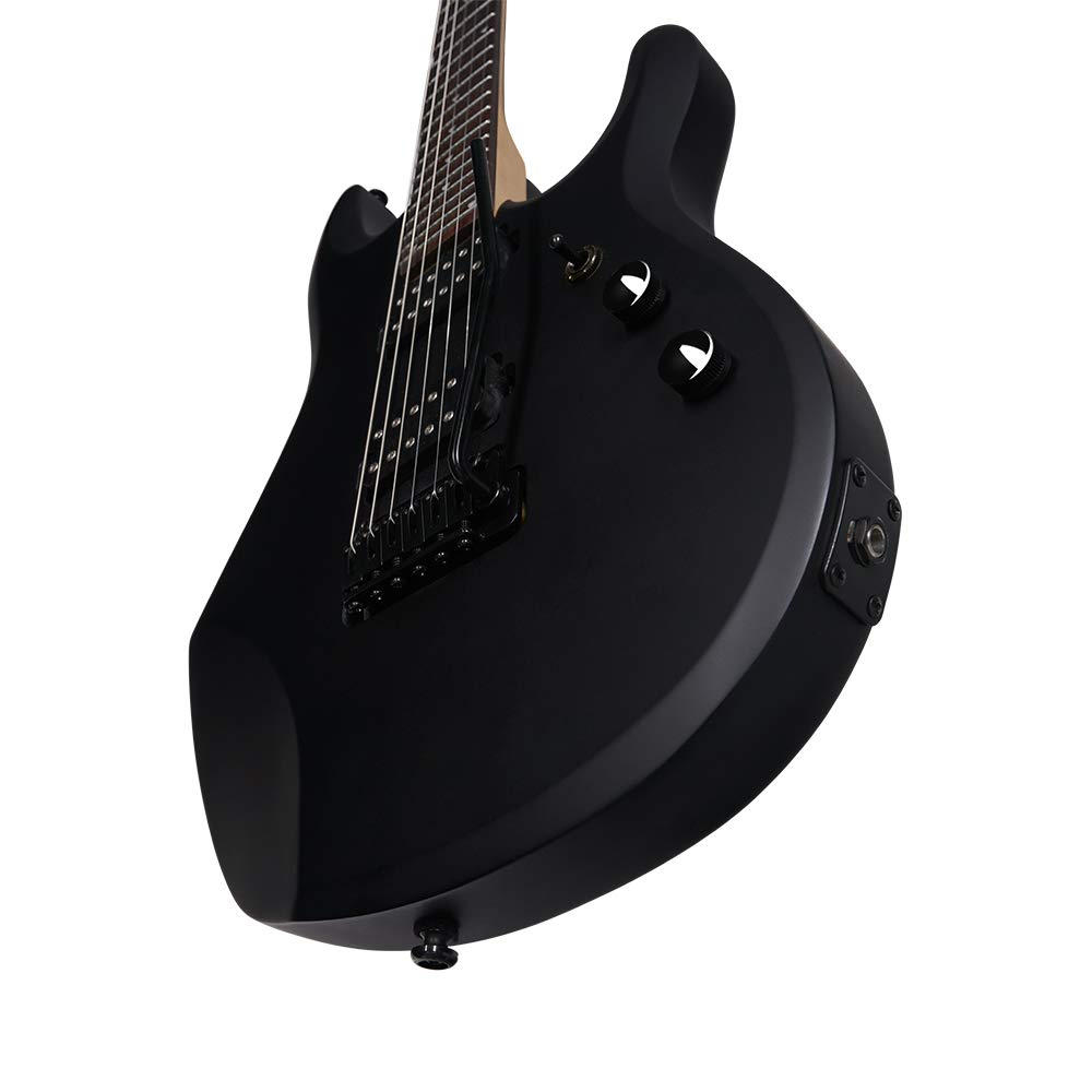 Sterling By MusicMan 6 String Solid-Body Electric Guitar, Right, Stealth Black (JP60-SBK)