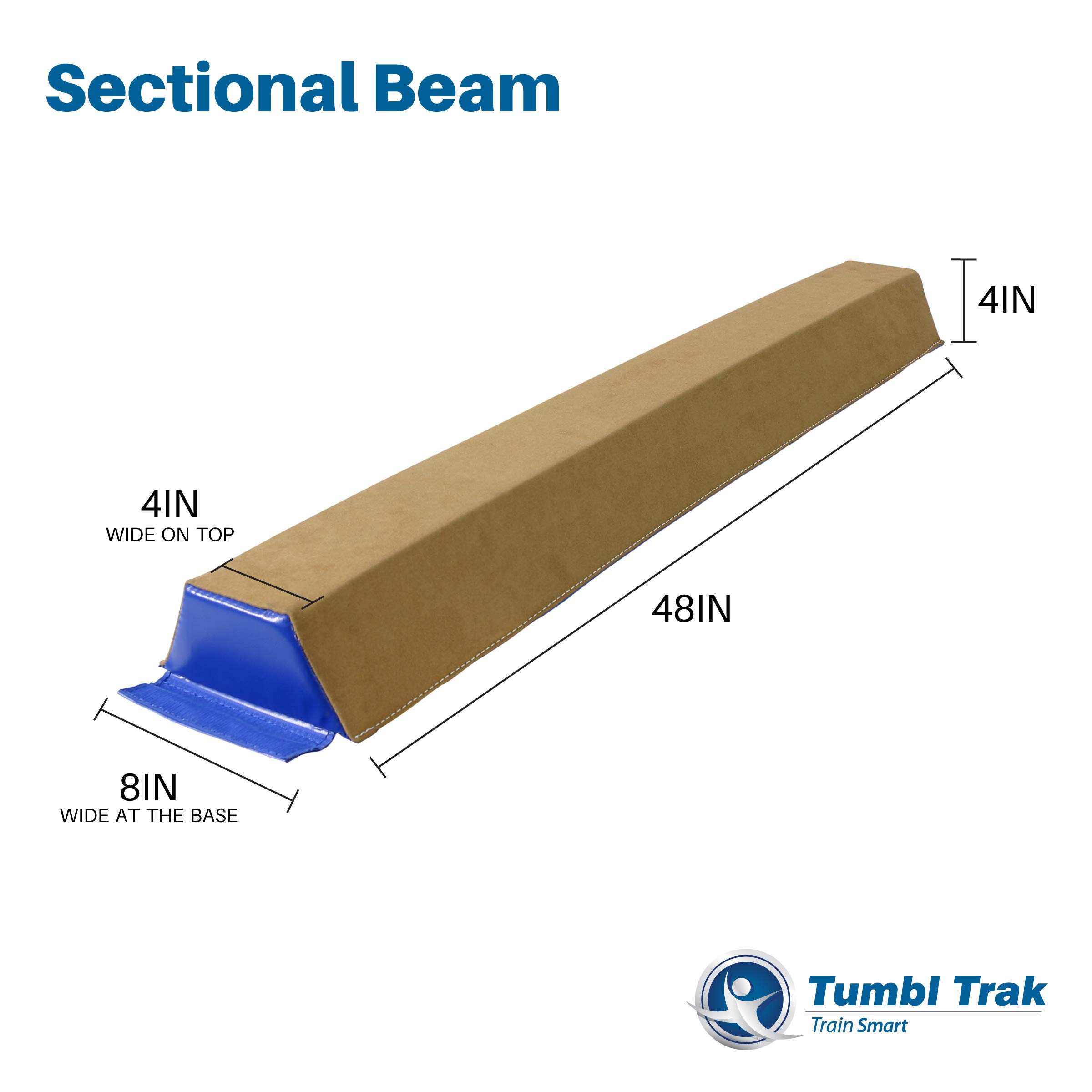 Tumbl Trak 4ft Sectional Gymnastics Training Floor Balance Beam (2 Pack), colors may vary