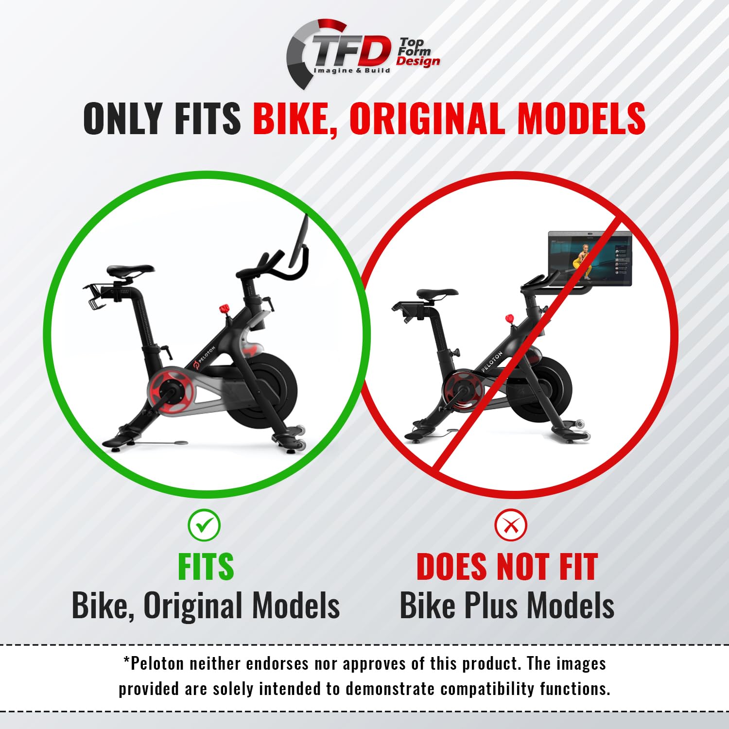 TFD The Pivot for Peloton Bikes (Original Models), Made in USA | 360° Movement Monitor Adjuster - Easily Adjust & Rotate Your Peloton Screen | Peloton Accessories