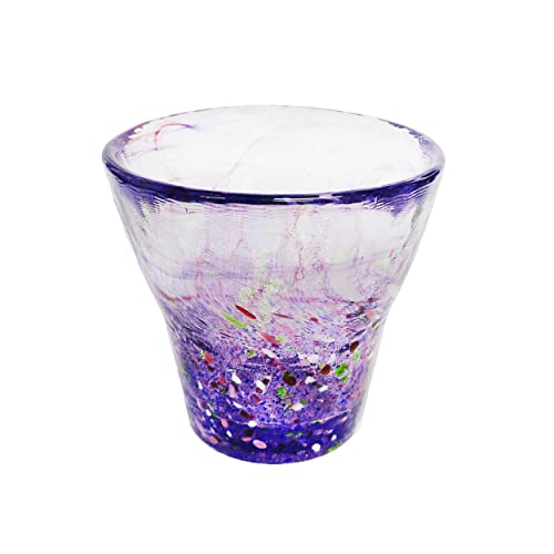 Tomi Craft, Drinking Glasses 5.8oz, Cold Drink Glasses, Water Glasses, Uses Edo Glass, Tokyo Designated Traditional Crafts, Made in Japan EG012 (Fujimatsuri)
